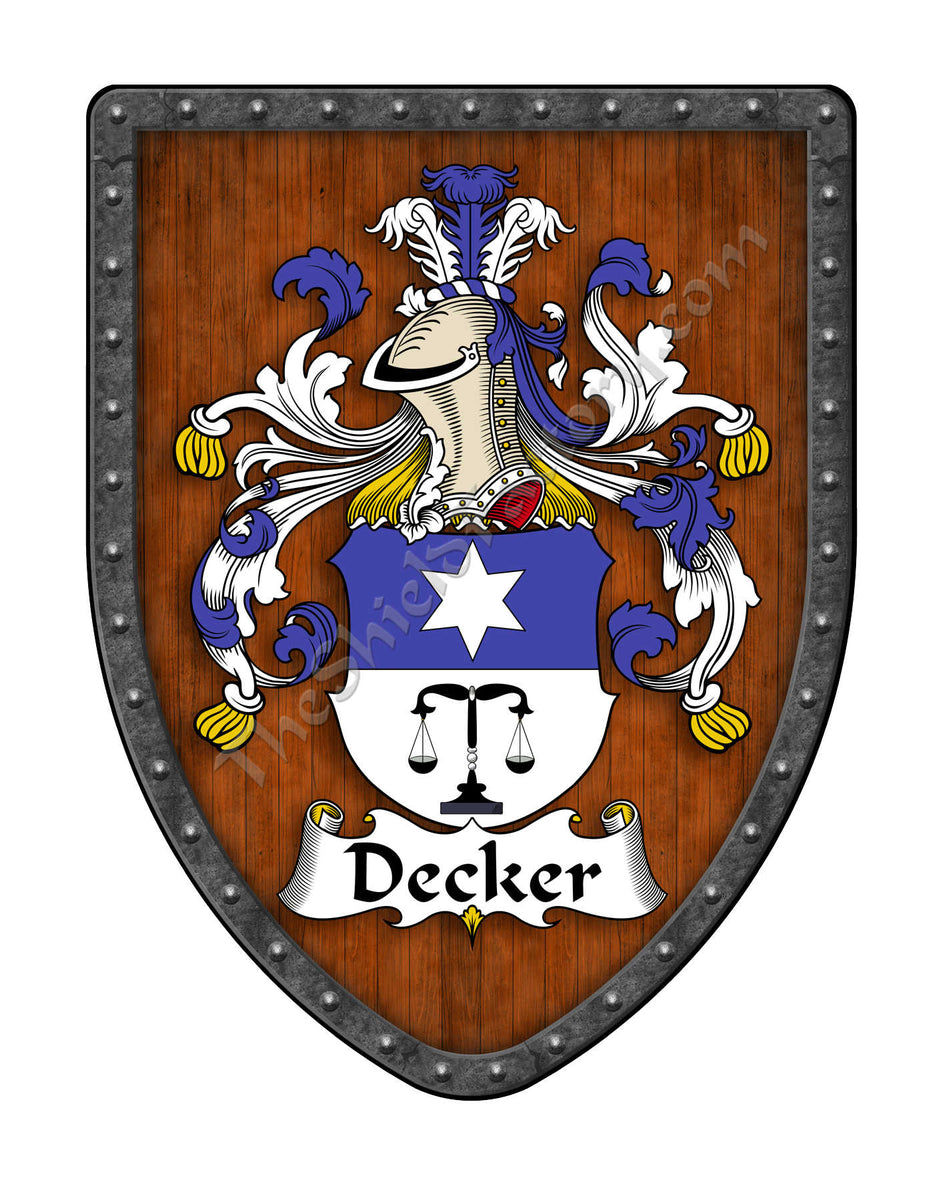Decker Coat of Arms Shield Family Crest – My Family Coat Of Arms