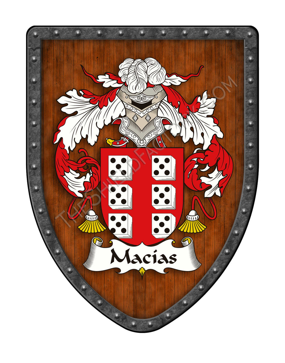 Macías Coat of Arms Family Crest Shield – My Family Coat Of Arms